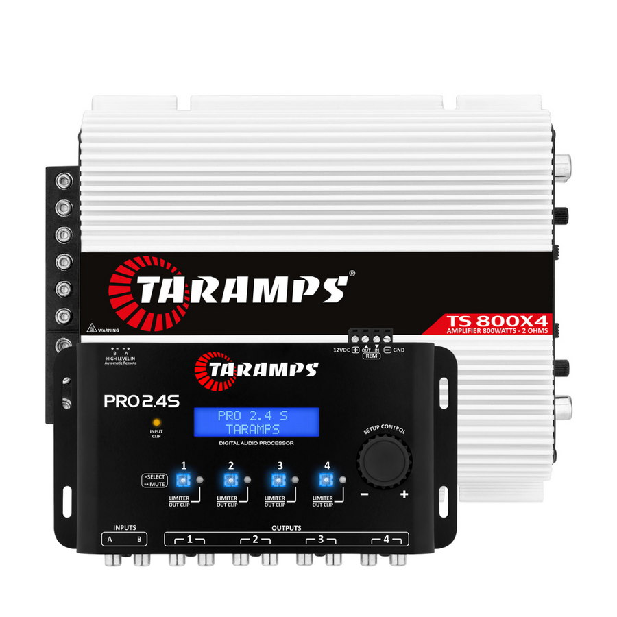 Taramps TS 800x4 + PRO 2.4S Car Amplifier & Processor COMBO