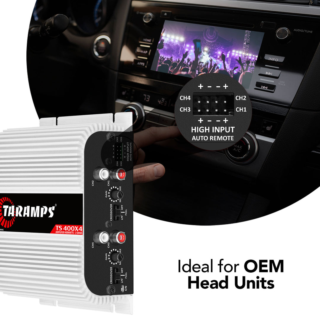 Taramps TS 400X4 HIGH LEVEL INPUT Car Audio Amplifier