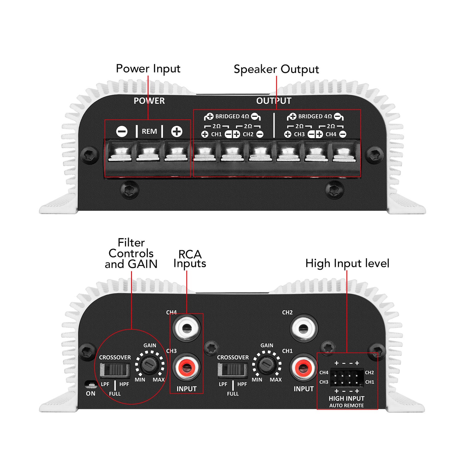 Taramps TS 400X4 HIGH LEVEL INPUT Car Audio Amplifier