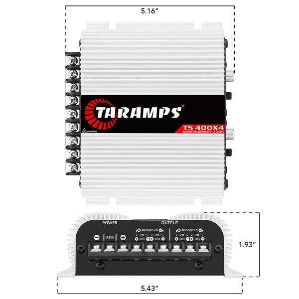 Taramps TS 400X4 HIGH LEVEL INPUT Car Audio Amplifier